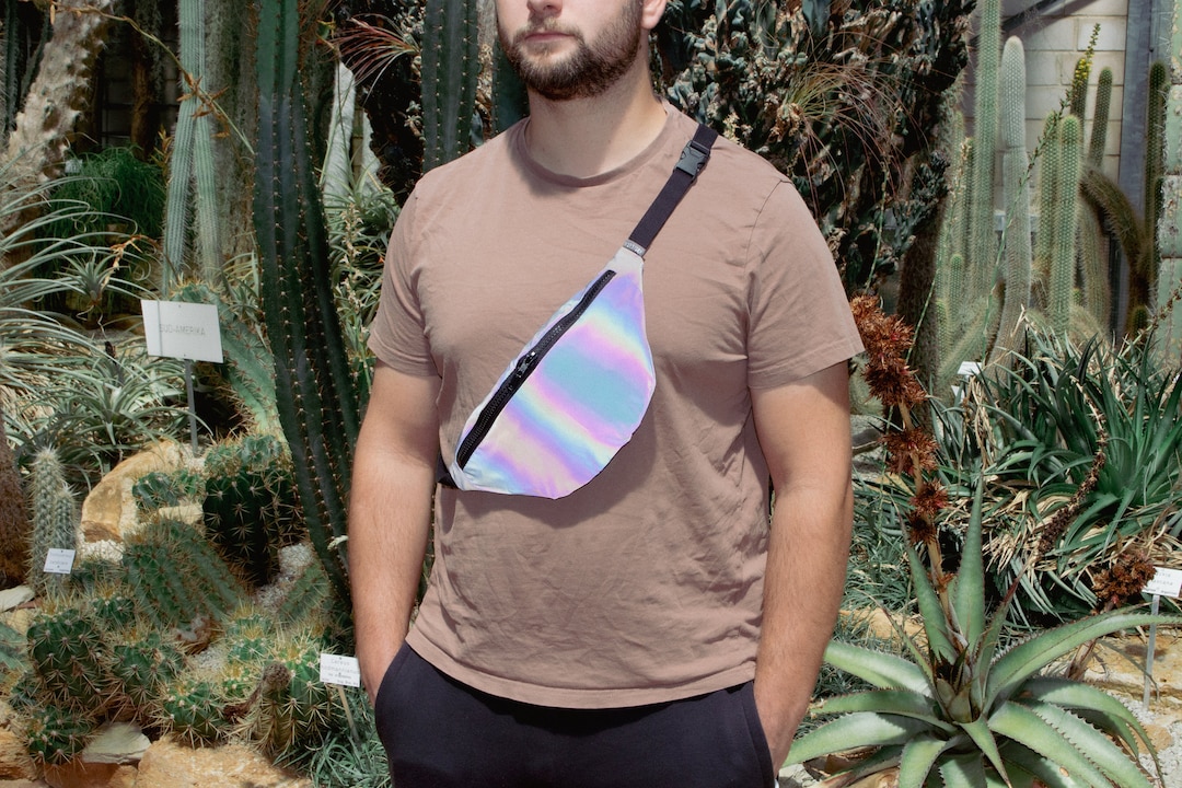 Rainbow Grey Reflective Fanny Pack - Hannisch - Etsy