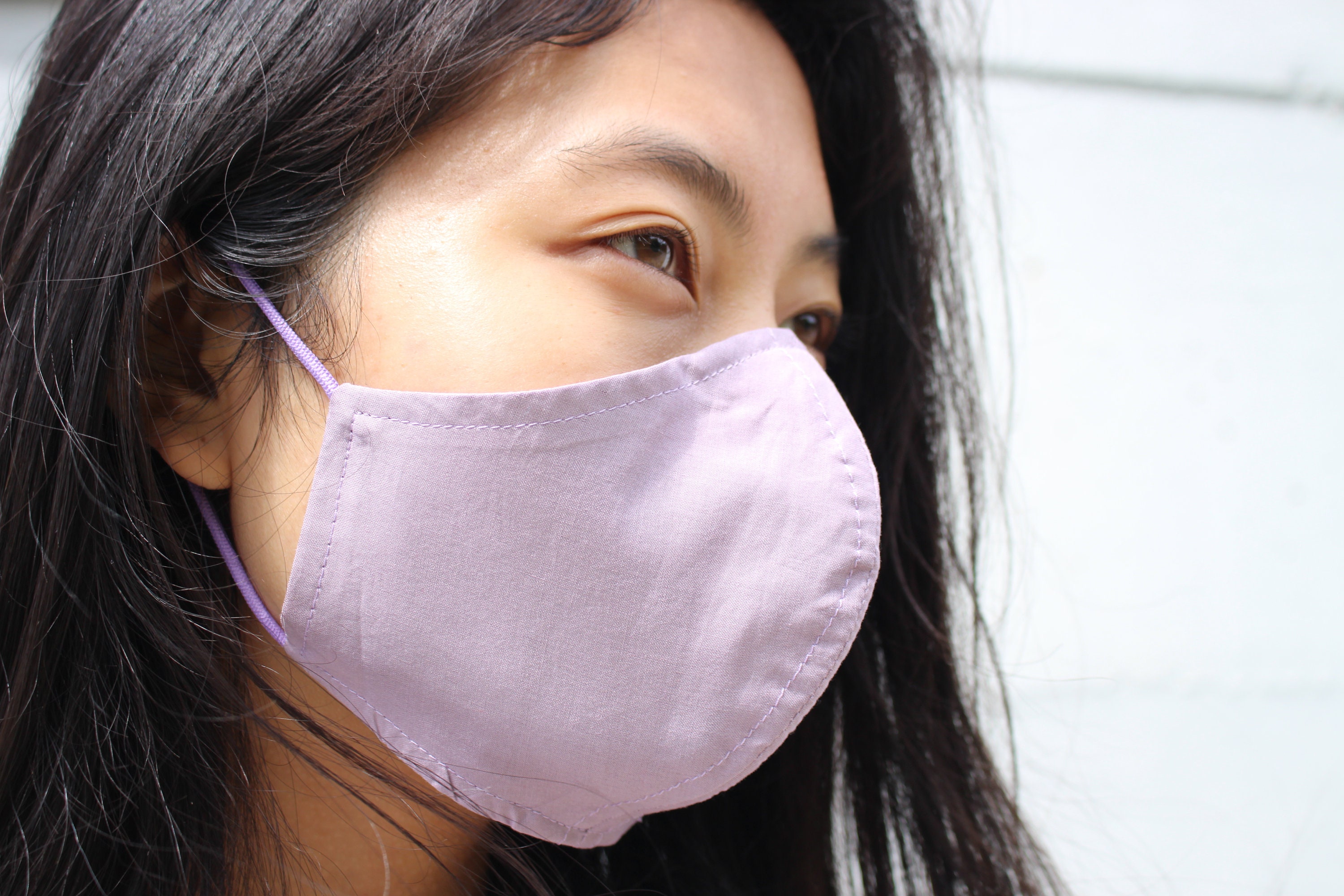 Easy Breathe Mask. Super Thin Light Purple Cotton Mask - Etsy UK