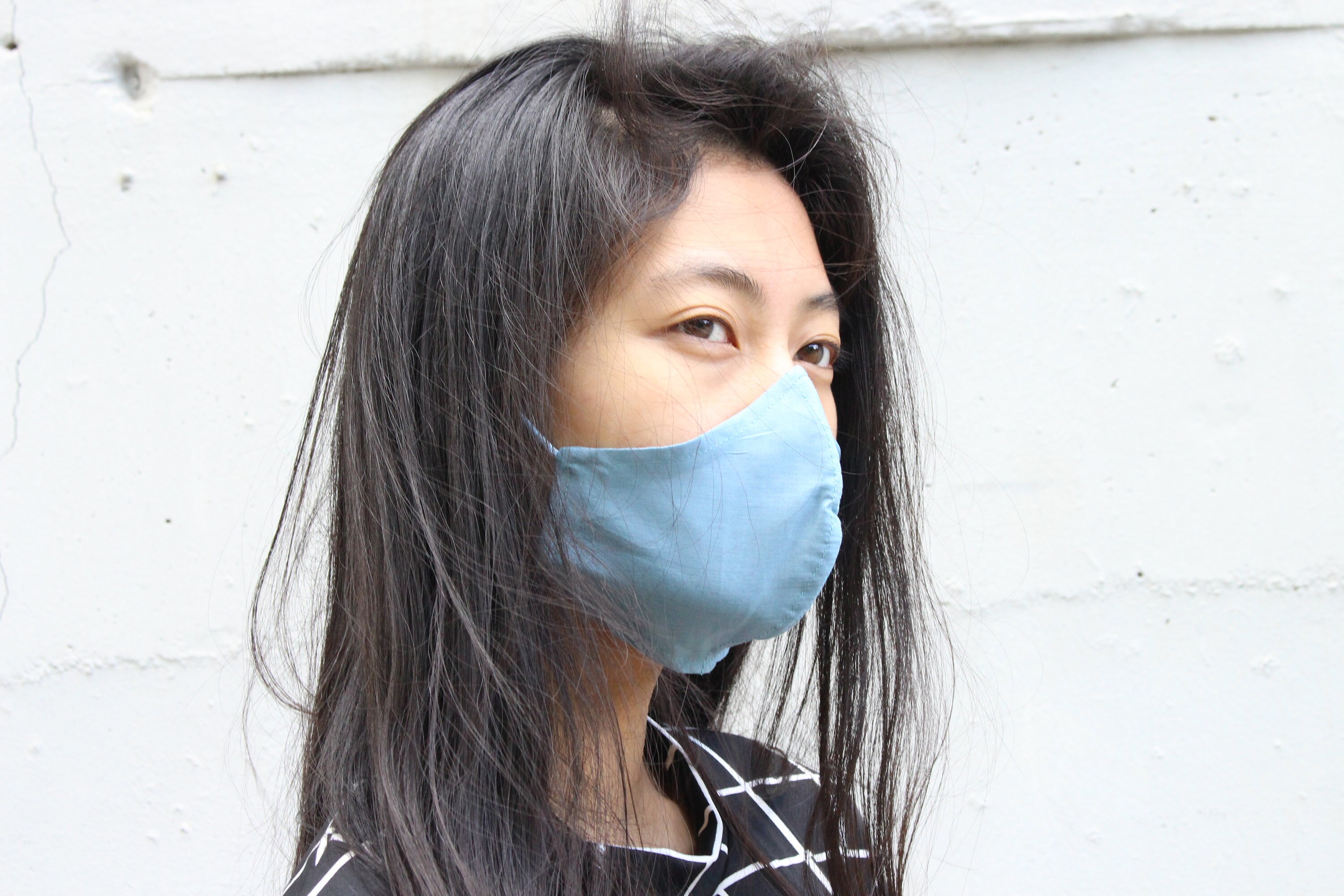 Easy Breathe Mask. Super Thin Light Blue Cotton Mask Hannisch - Etsy