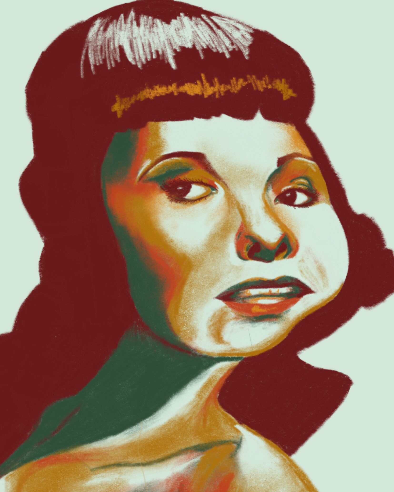 Abstract Portrait 2 / Archival Art Print / Color Pencil Drawing ...