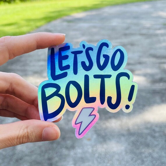 Let's Go Bolts Holographic Sticker - Etsy