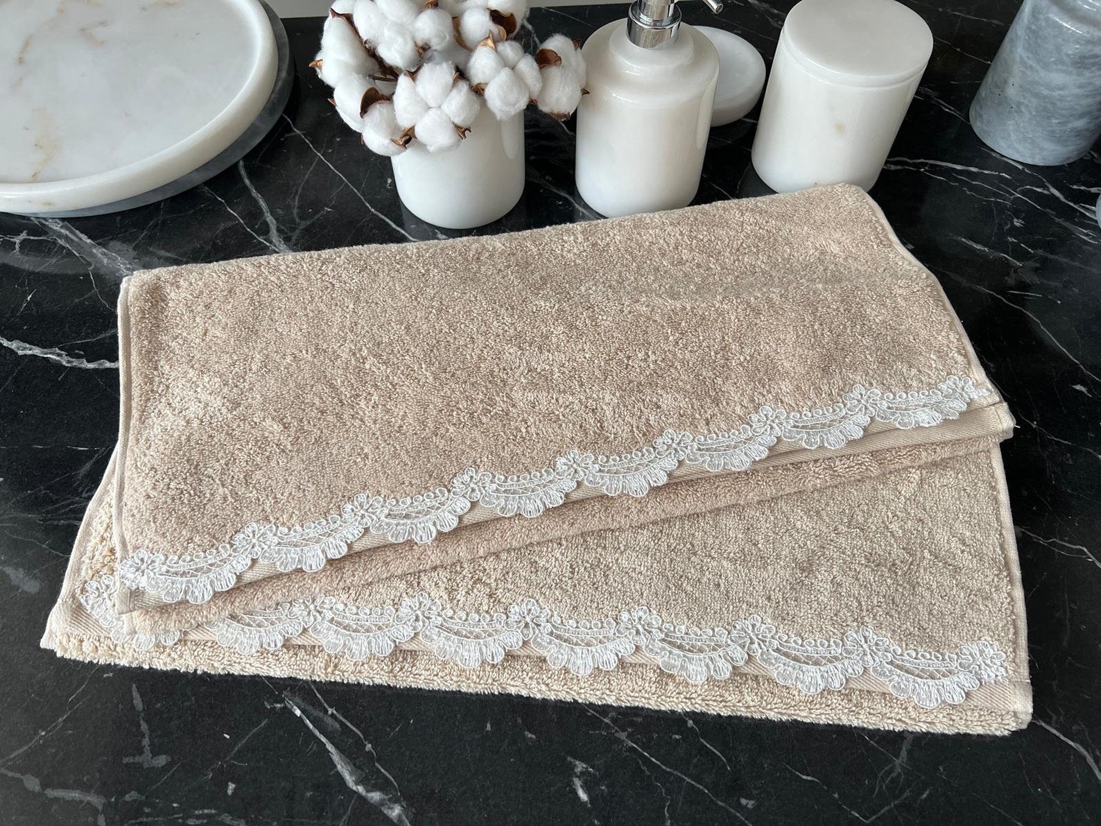 Butterfly Embroidered Towel Set, Luxury Decorative Towel, Embroidered ...