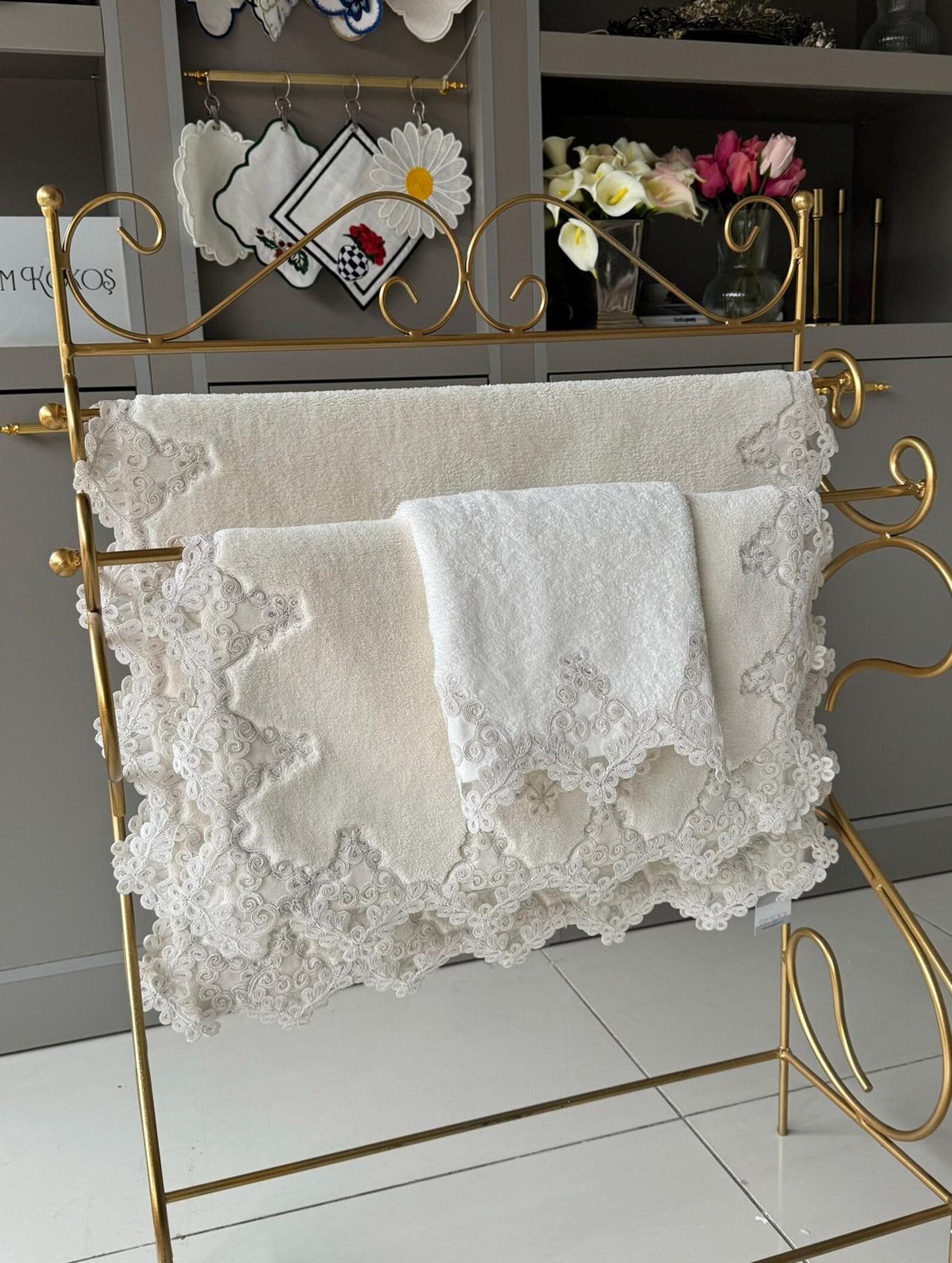 Stylish Lace Bathroom Set, Luxury Home Bath Mat, Bathroom Rug, Modern ...