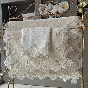 Stylish Lace Bathroom Set, Luxury Home Bath Mat, Bathroom Rug, Modern ...
