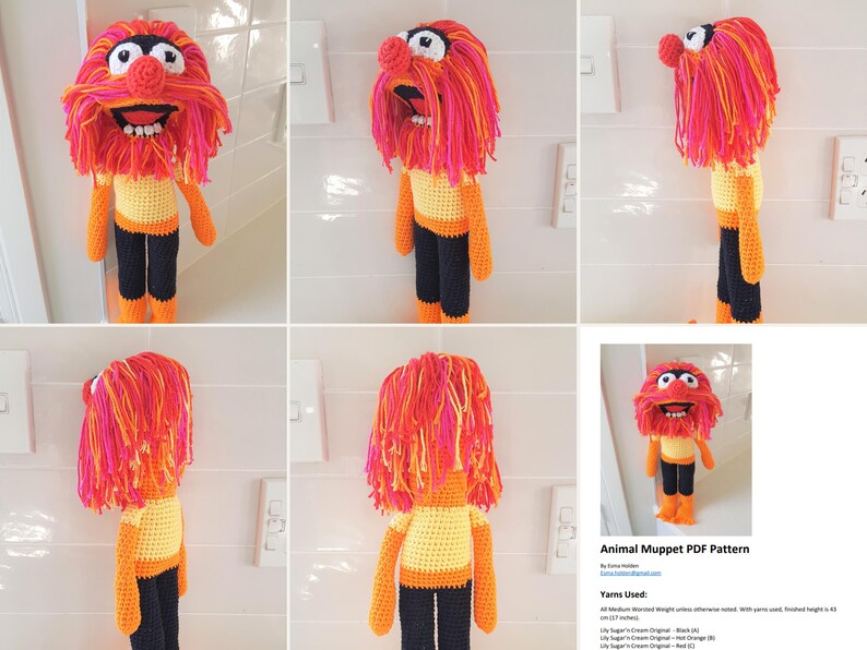 Crochet Muppets Pattern Bundle PDF | Animal, Chef, Gonzo, Kermit, Rowlf ...