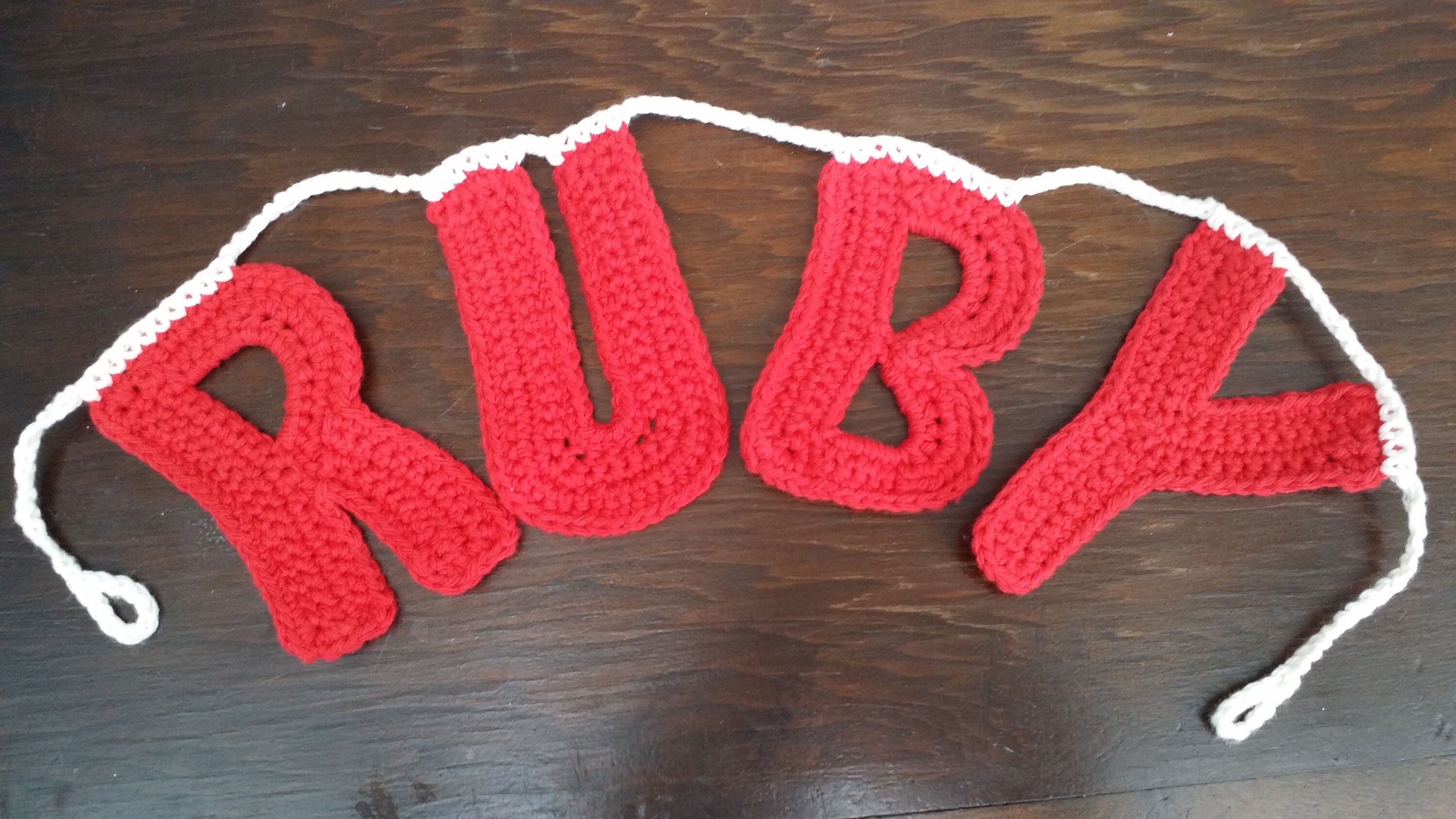 Hand Crocheted Name Bunting
