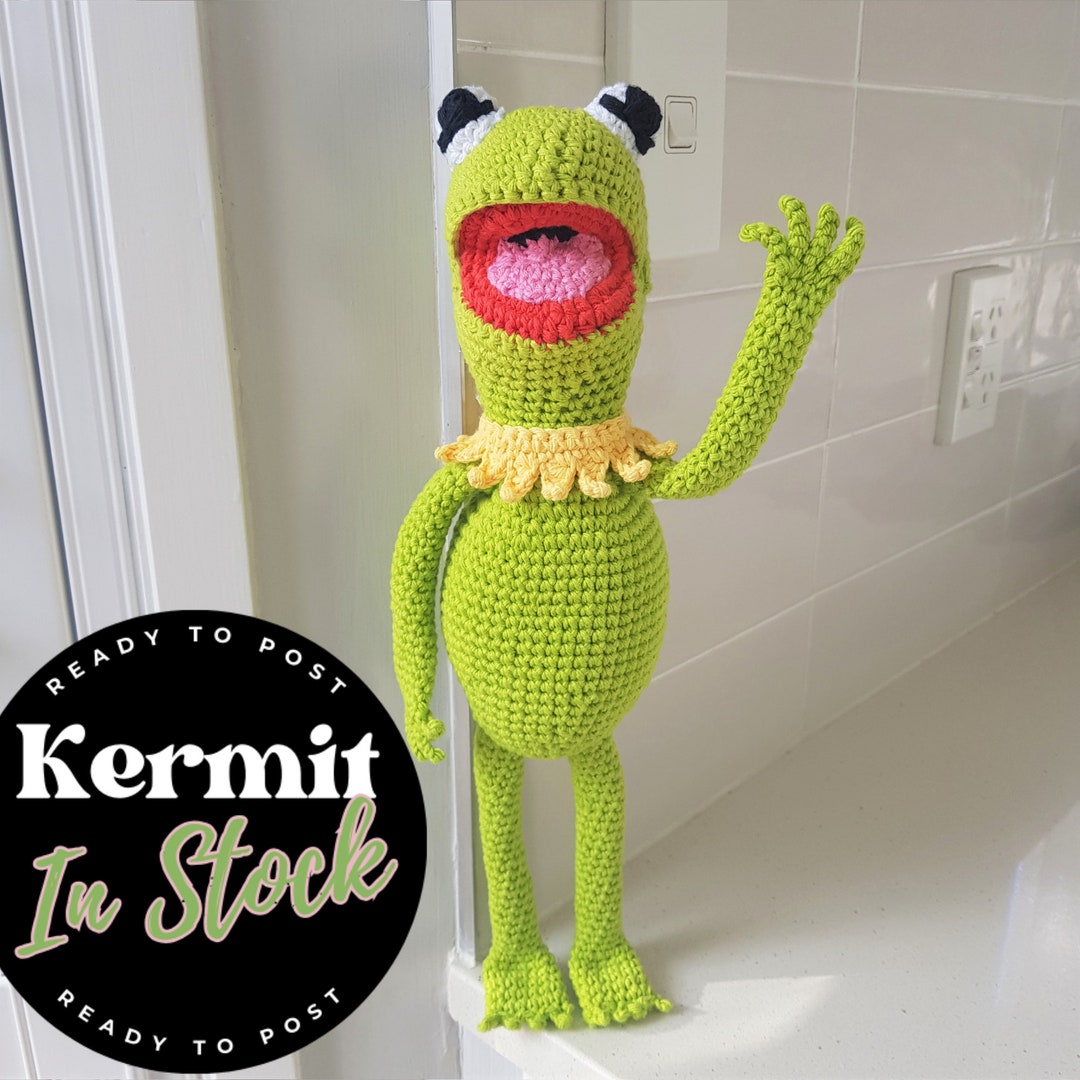 Hand Crocheted Kermit the Frog - 1 in Stock | Animal Lover Gift - Etsy