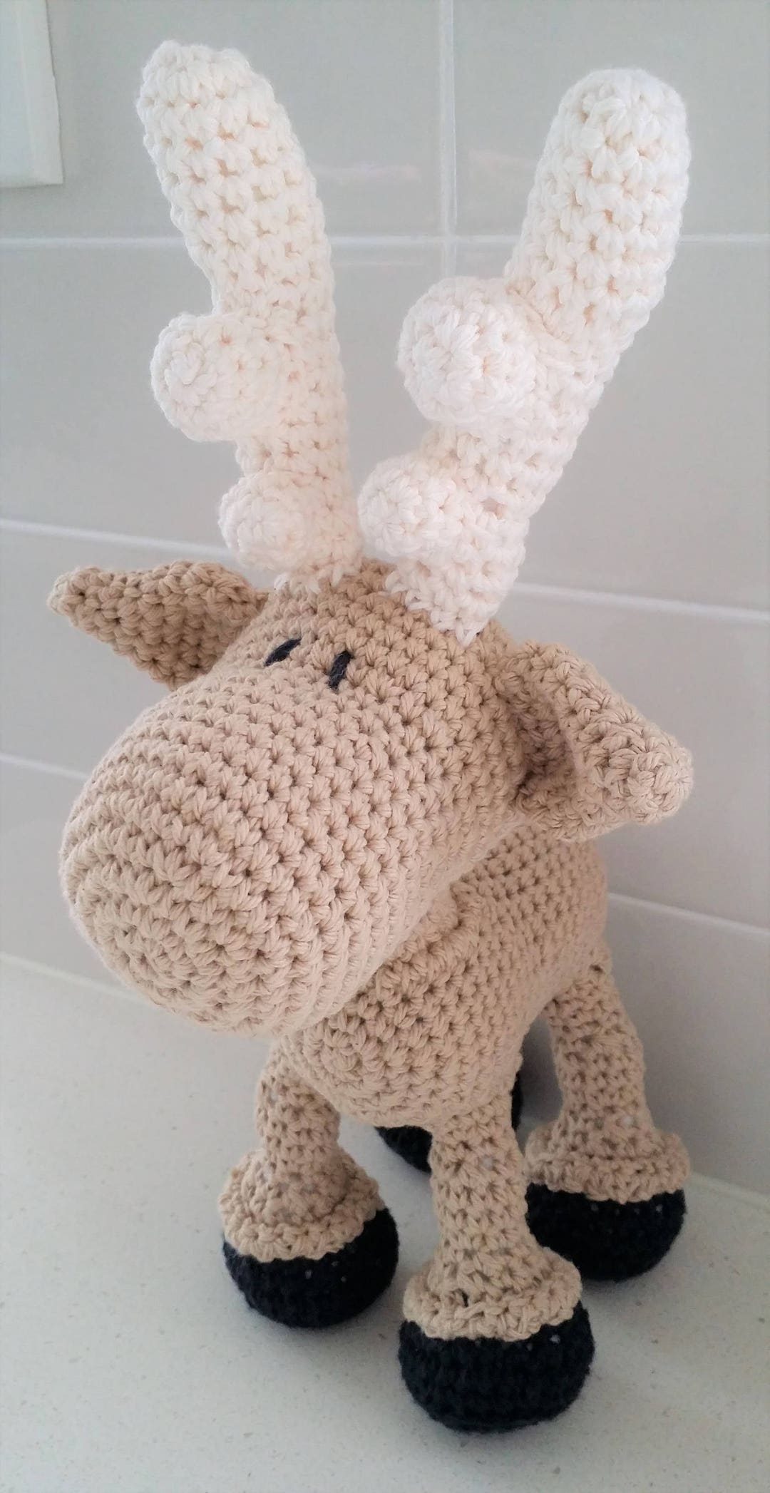 Hand Crocheted Merlin the Moose | Baby Shower | Stuffed Toy | Moose ...