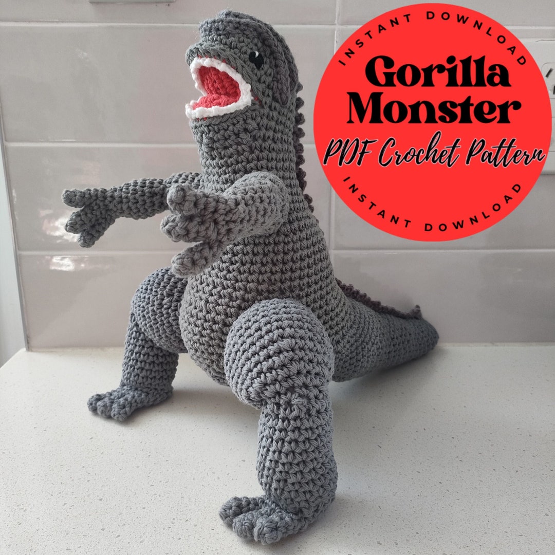 GORILLA MONSTER - PDF Crochet Pattern | King of the Monsters | Perfect Gamer Gift | Flexi ...