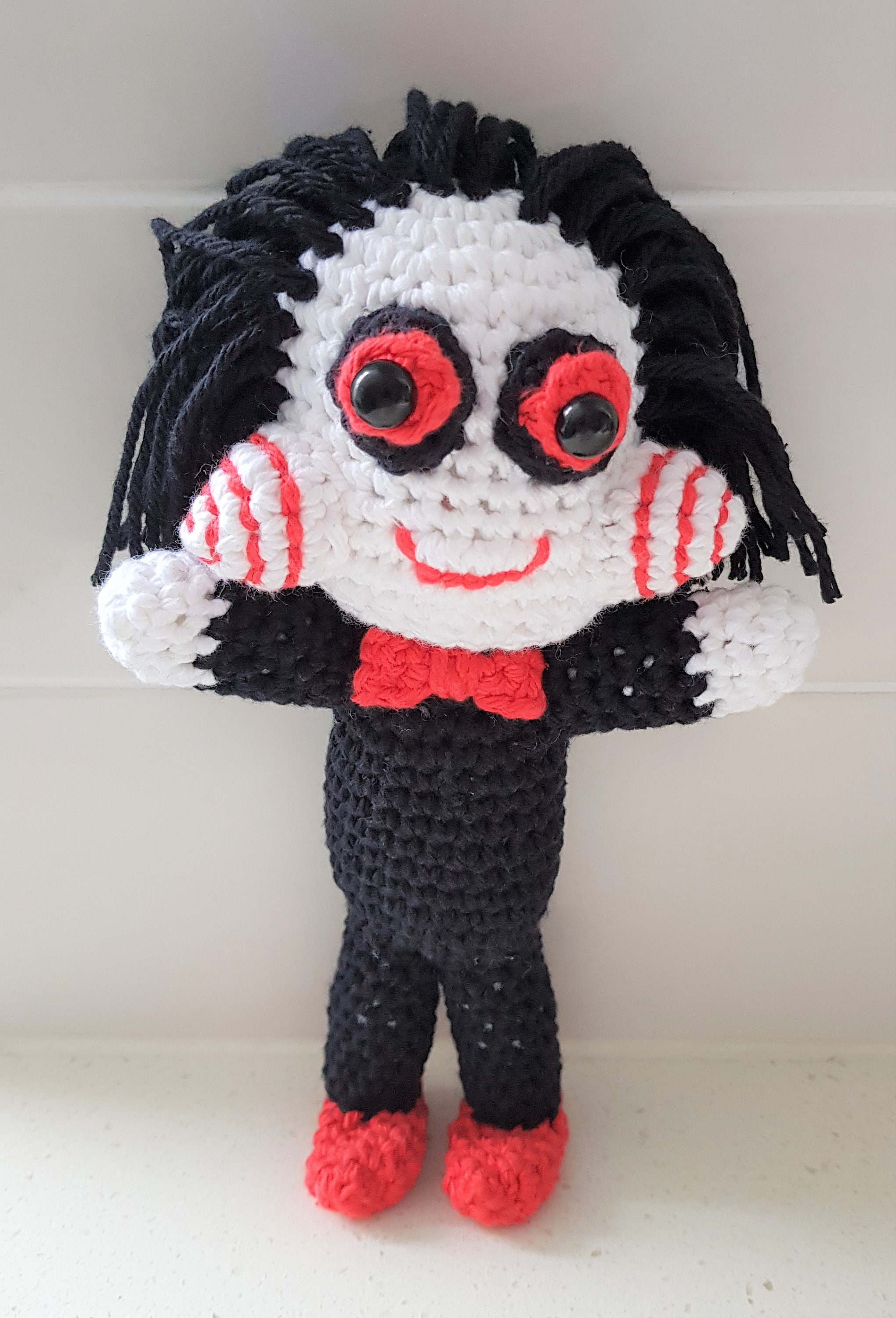 Hand Crocheted Billy the Saw Puppet Hand Crocheted Billy the Saw Puppet