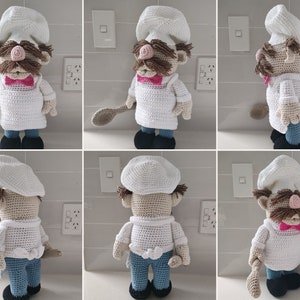 Character Friends Crochet Pattern Set - 3 PDF Patterns (riff Raff, Chef ...