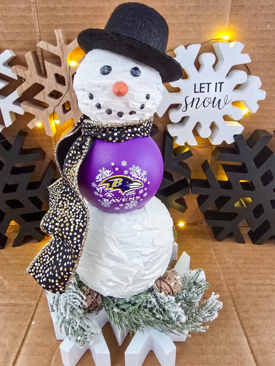 Baltimore Ravens Snowman (large) - Etsy