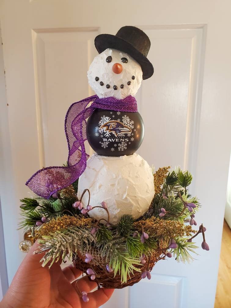 Baltimore Ravens Snowman large - Etsy