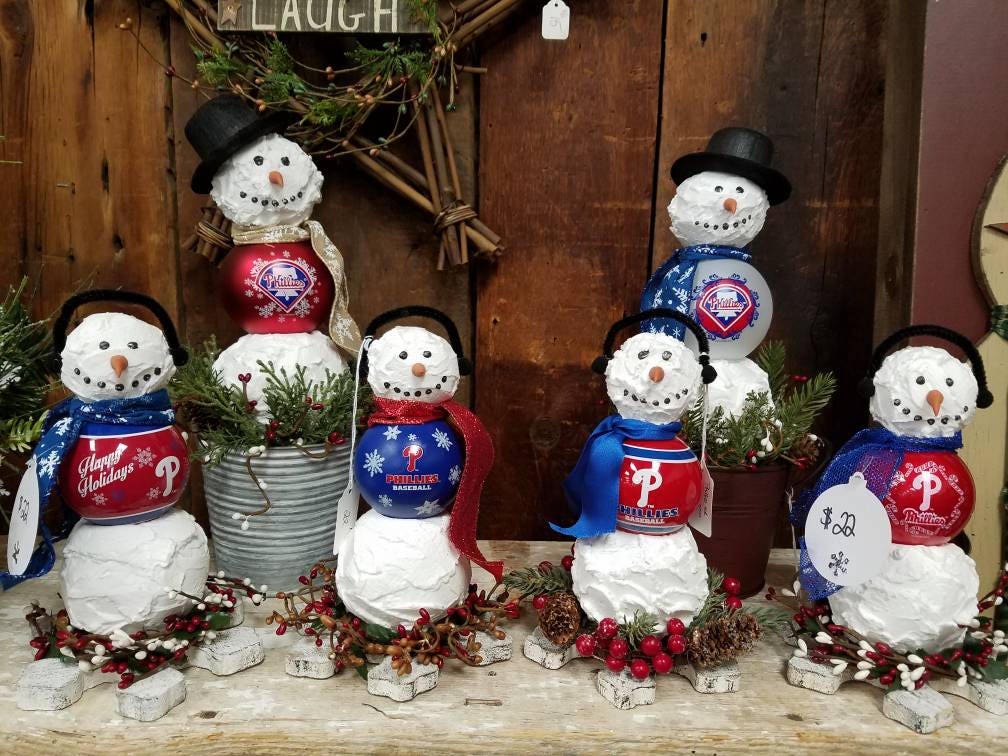 Philadelphia Phillies Snowman - Etsy