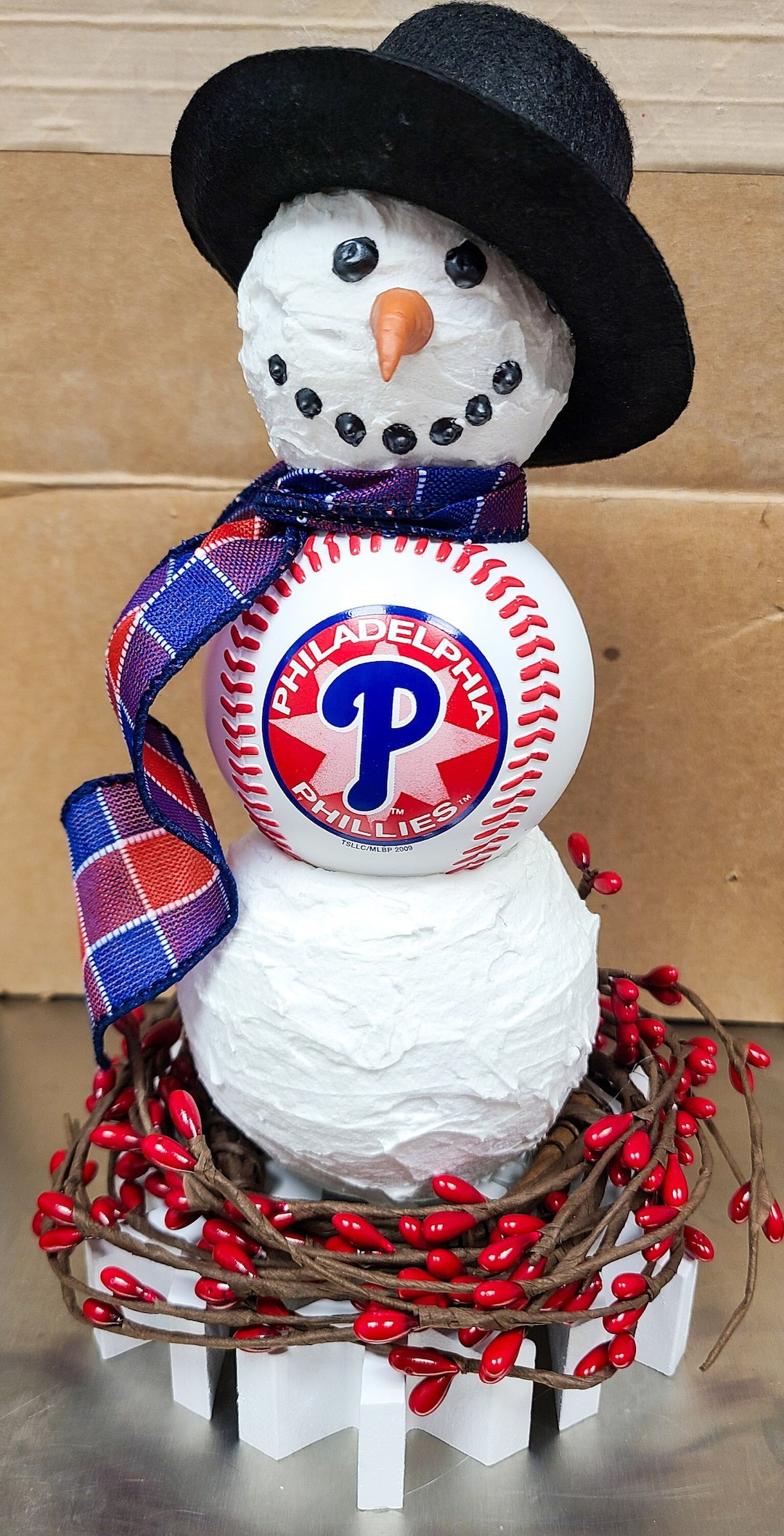 Philadelphia Phillies Snowman - Etsy