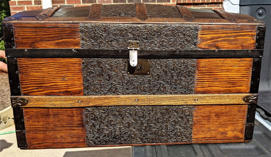 Trunk 169 Refurbished Antique Dome Trunk - Etsy