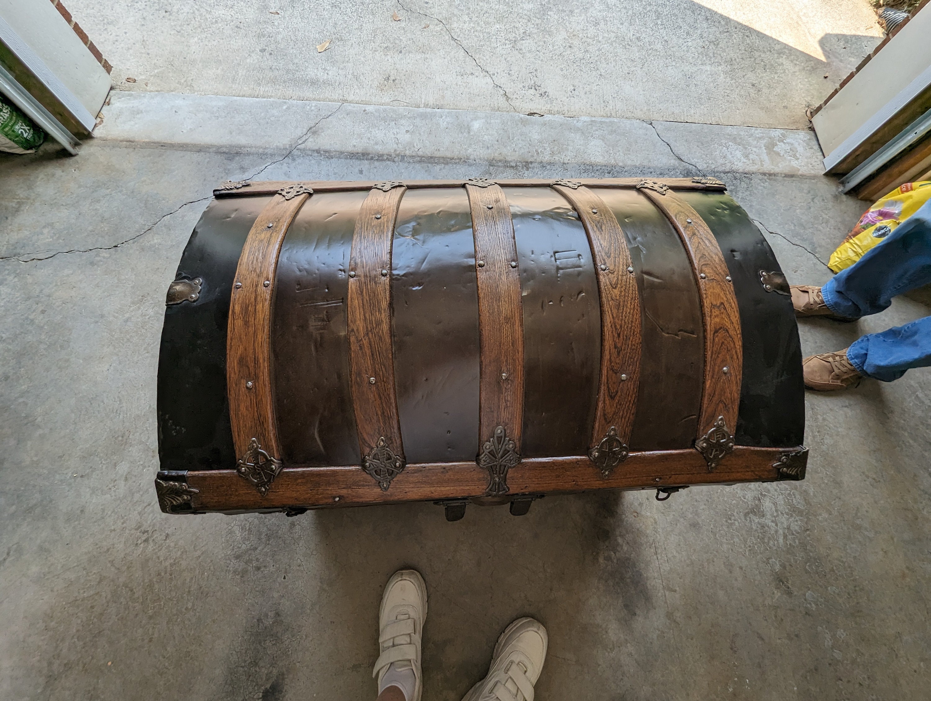 178 Reduced 100 Dollars Trunk 178 Metal and Wood Dome Top - Etsy