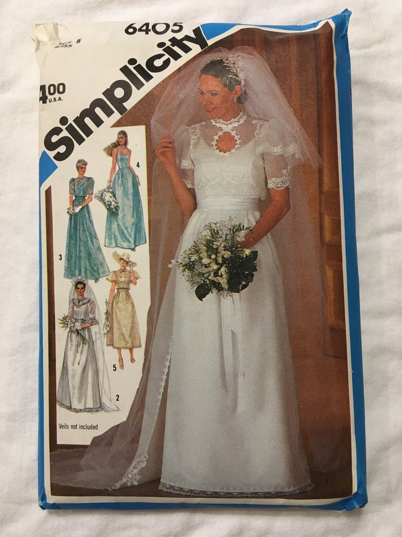 Vintage Simplicity Wedding Dress Pattern - Etsy