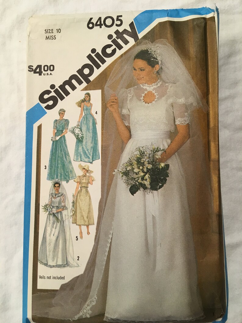 Vintage Simplicity Women's Wedding Dress Pattern - Etsy