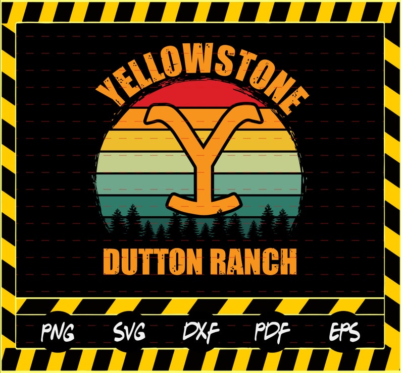 Yellowstone Dutton Ranch Svg Yellowstone Svg National Park Etsy