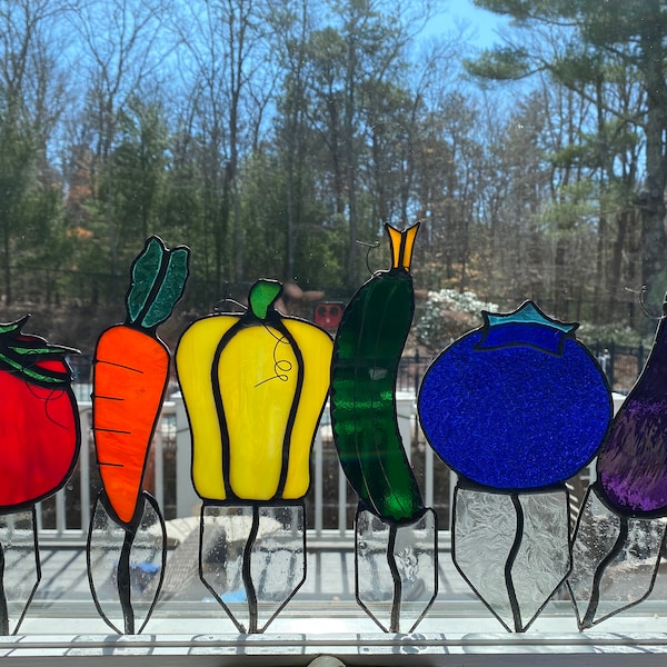 Stained Glass Garden Stakes - Etsy