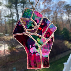 Stained Glass Resistance Resist Fist | Black Lives Matter BLM ...