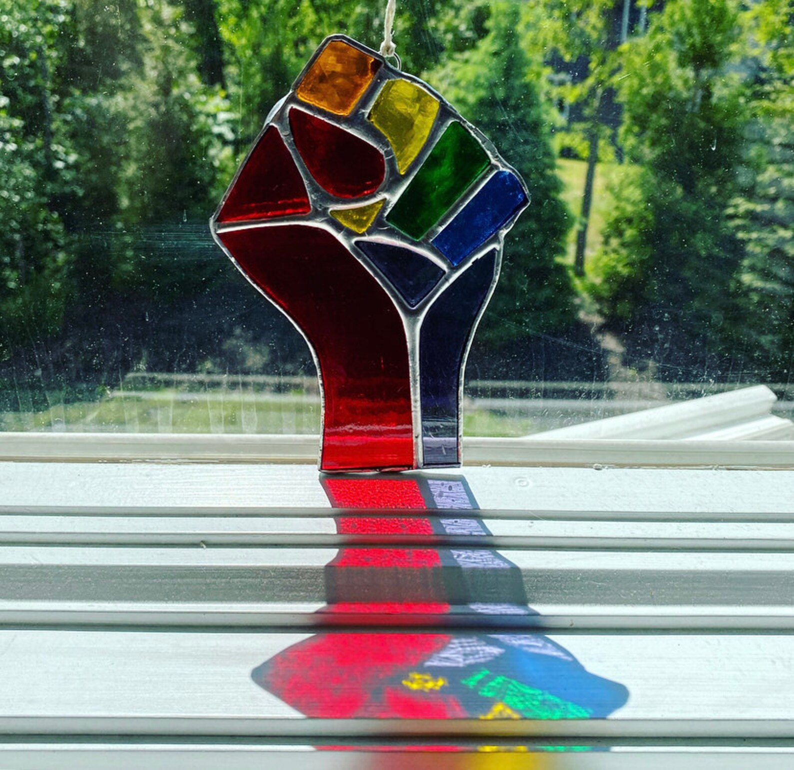 Stained Glass Resistance Resist Fist Gay Pride LGBTQ Rights - Etsy