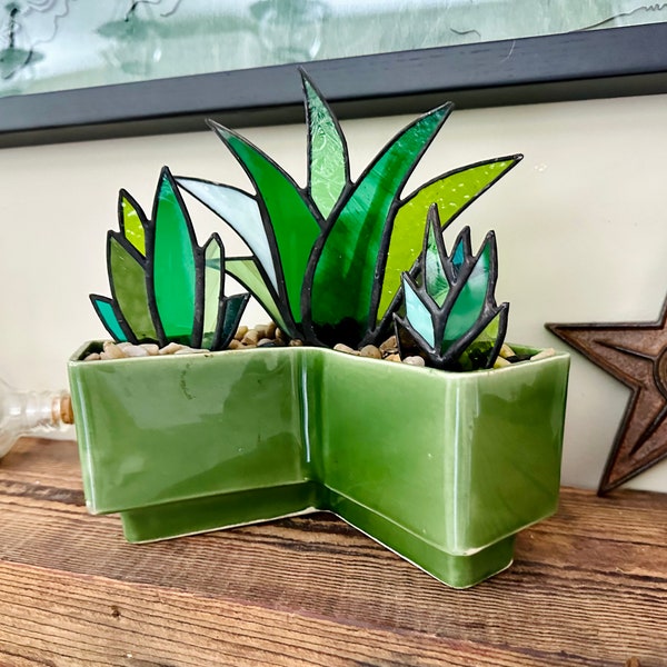 Stained Glass Planters - Etsy