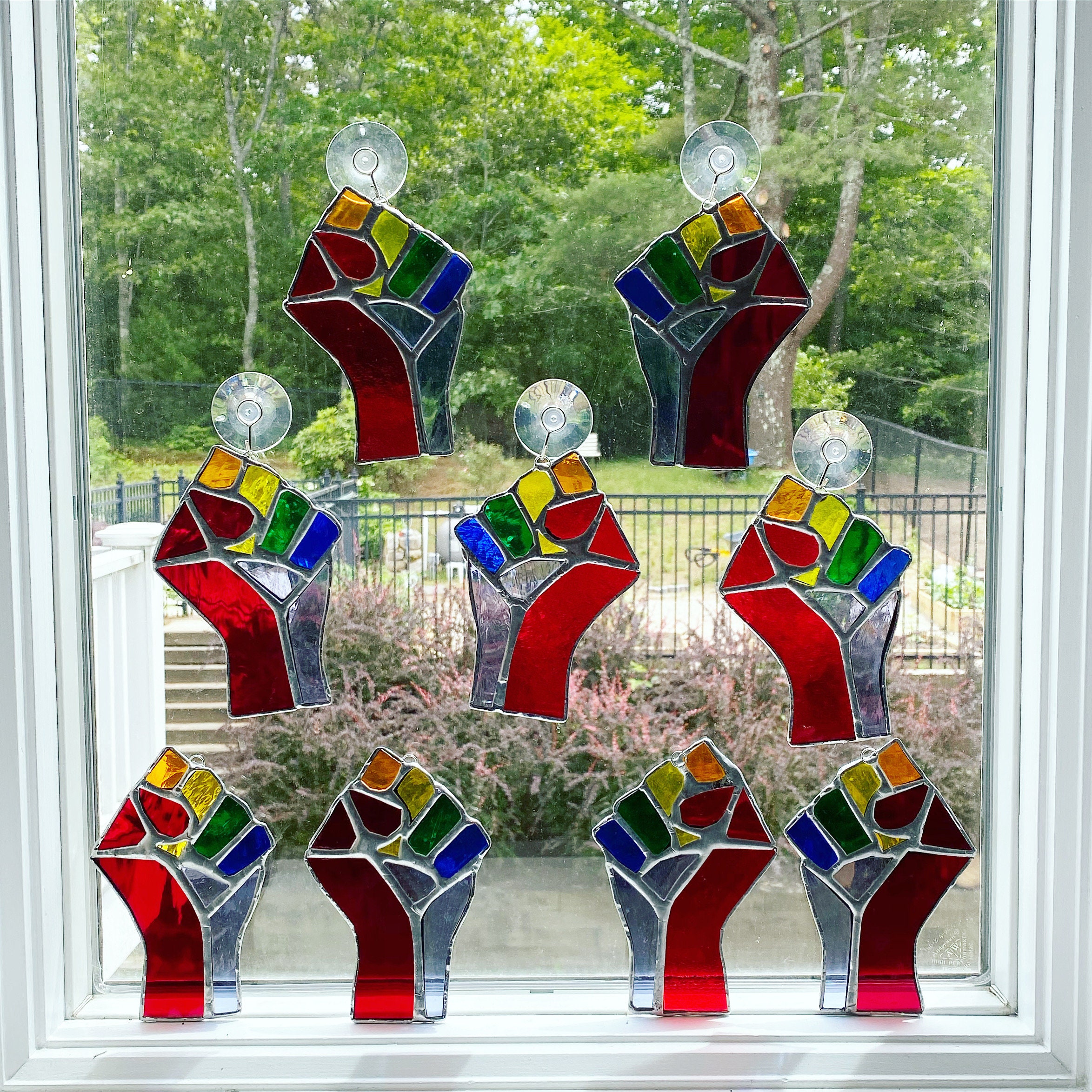 Stained Glass Resistance Resist Fist Gay Pride LGBTQ Rights | Etsy