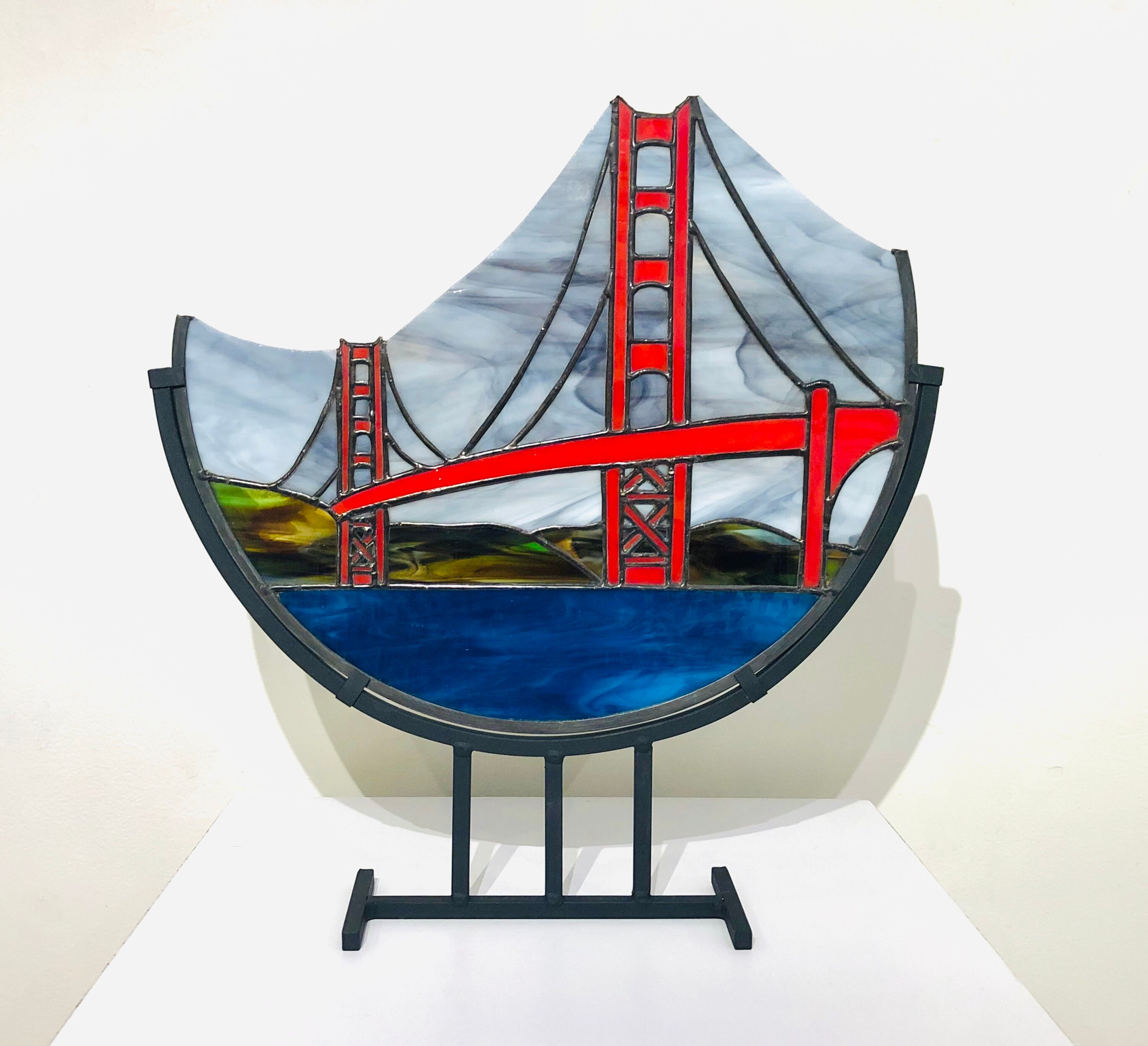 Unique Stained Glass Art Sculpture of Golden Gate Bridge San - Etsy