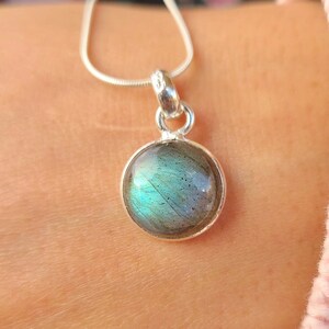 Genuine Labradorite Pendant, Labradorite Pendant Silver, Sterling ...