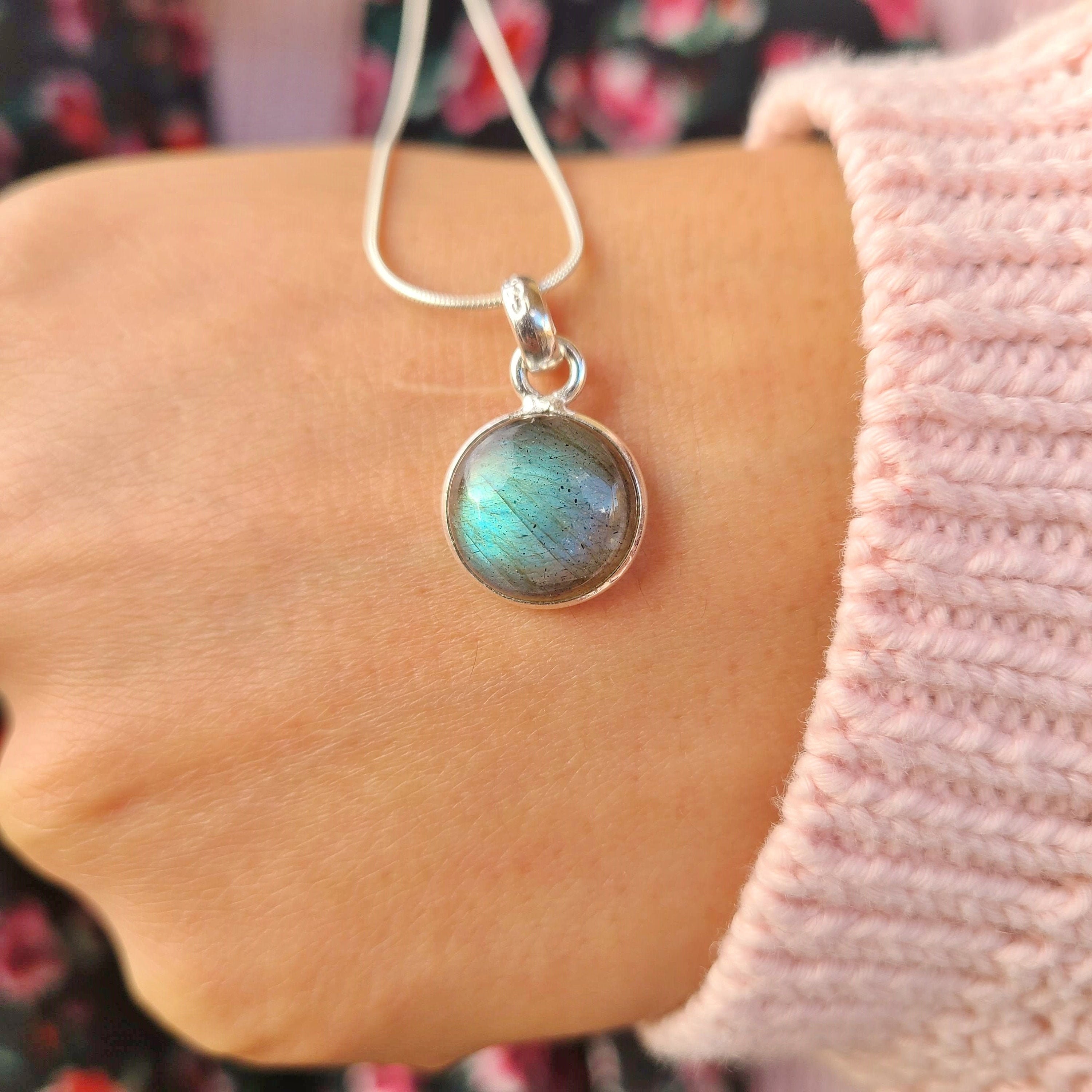 Genuine Labradorite Pendant Labradorite Pendant Silver | Etsy