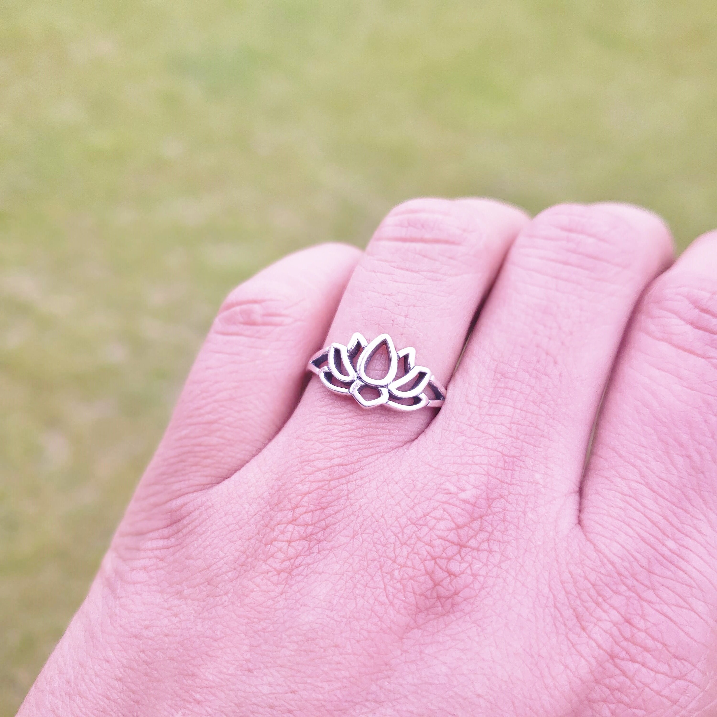 Lotus Ring Silver Lotus Flower Ring Silver Lotus Ring - Etsy