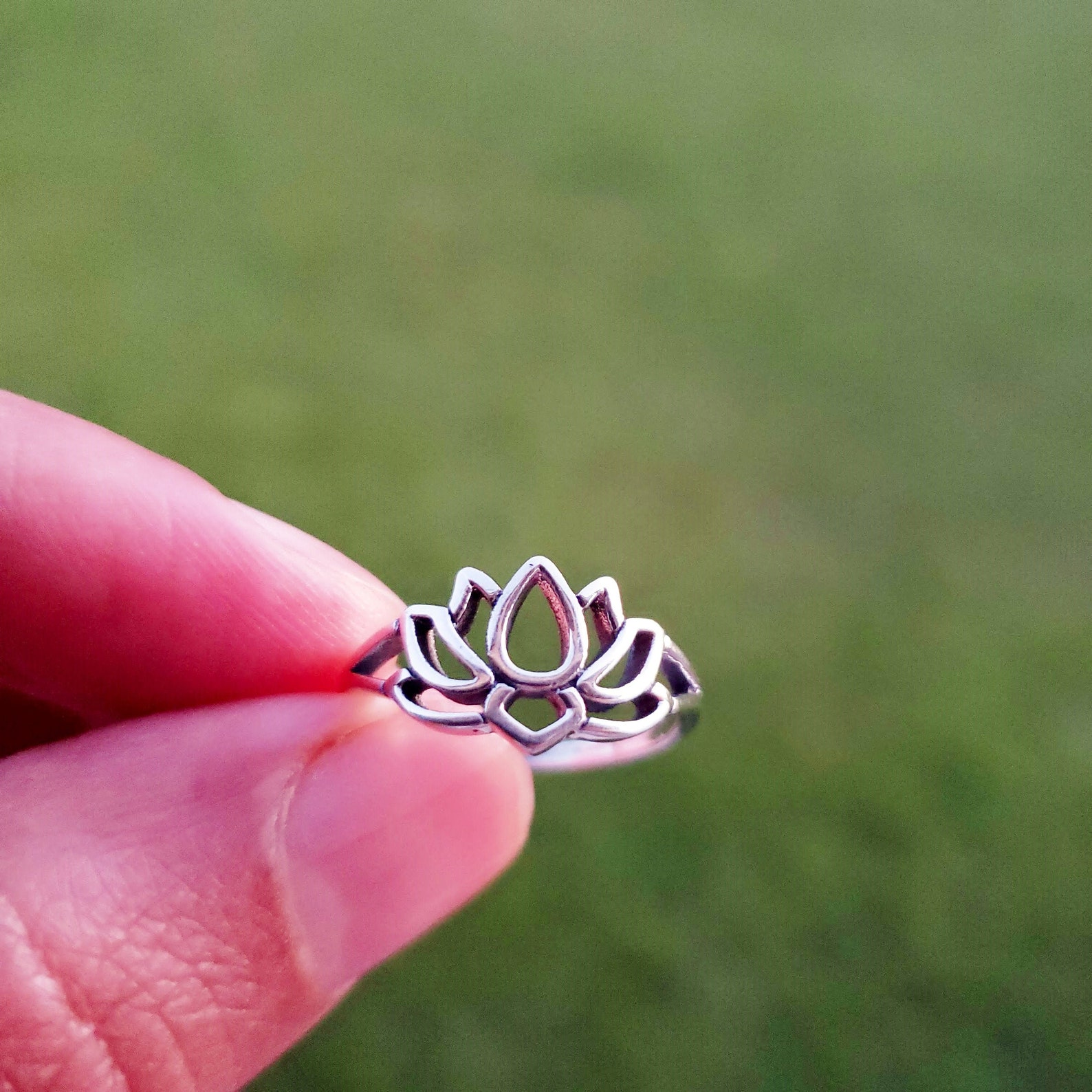 Lotus Ring Silver Lotus Flower Ring Silver Lotus Ring - Etsy