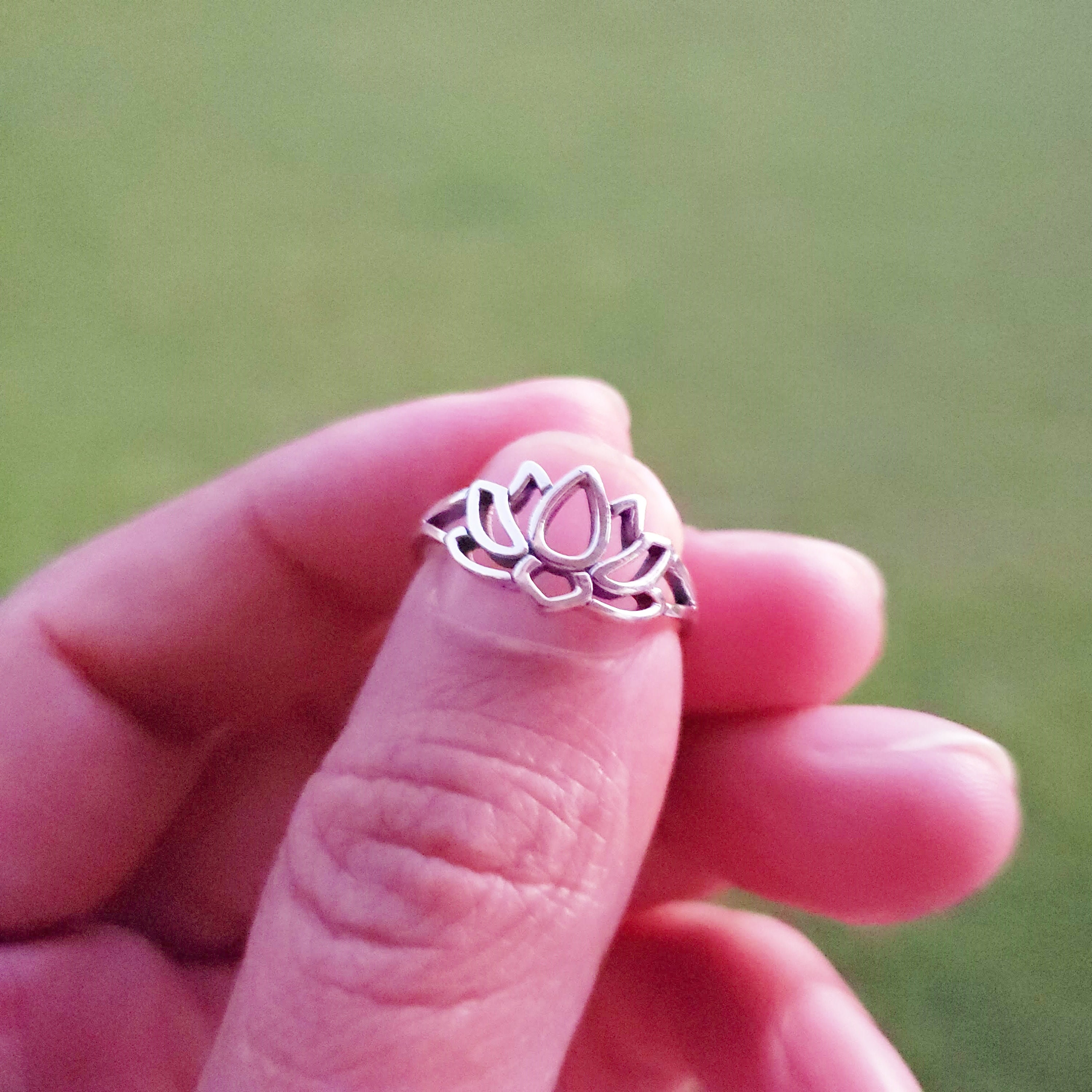 Lotus Ring Silver Lotus Flower Ring Silver Lotus Ring - Etsy