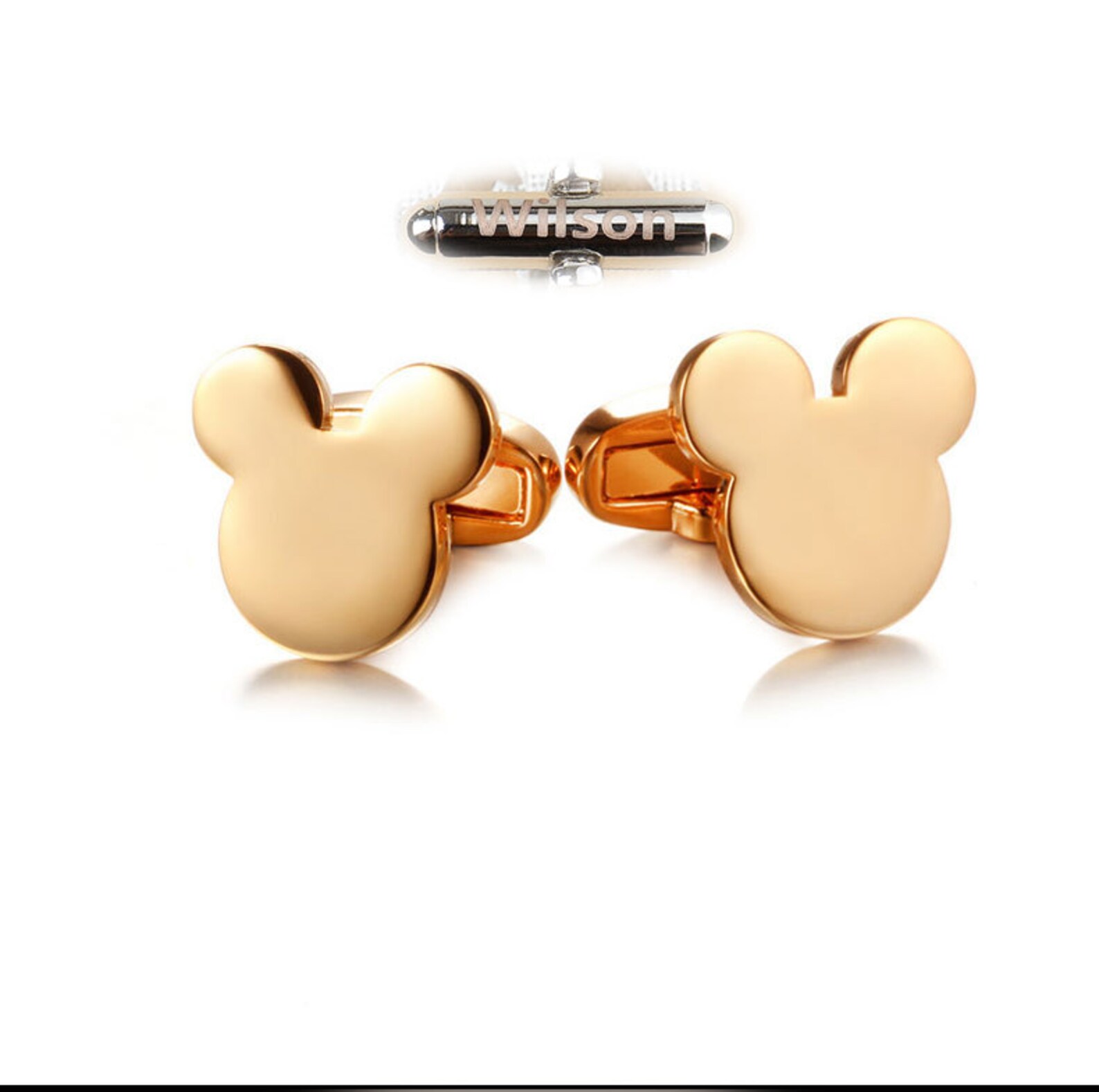 Personalized Unique Cufflinks Engraving Alphabet ,gold Mickey Wedding ...