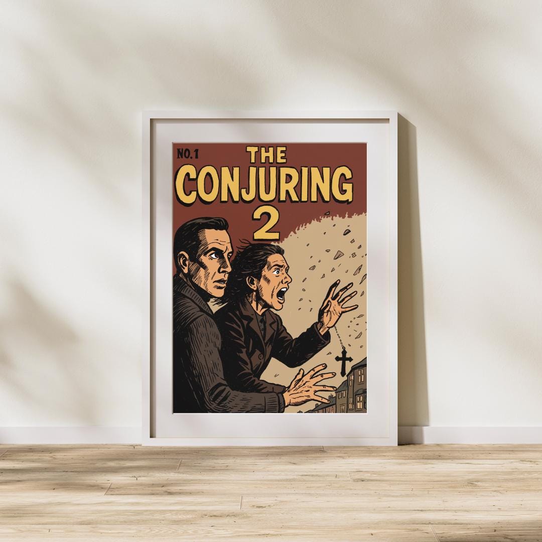 The Conjuring 2 Comic Art Print | 8x10 Paranormal Horror Poster ...