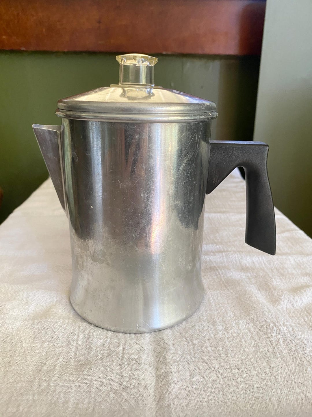 Vintage Aluminum Mirro Coffee Percolator, Camping Coffee Pot, Rustic ...