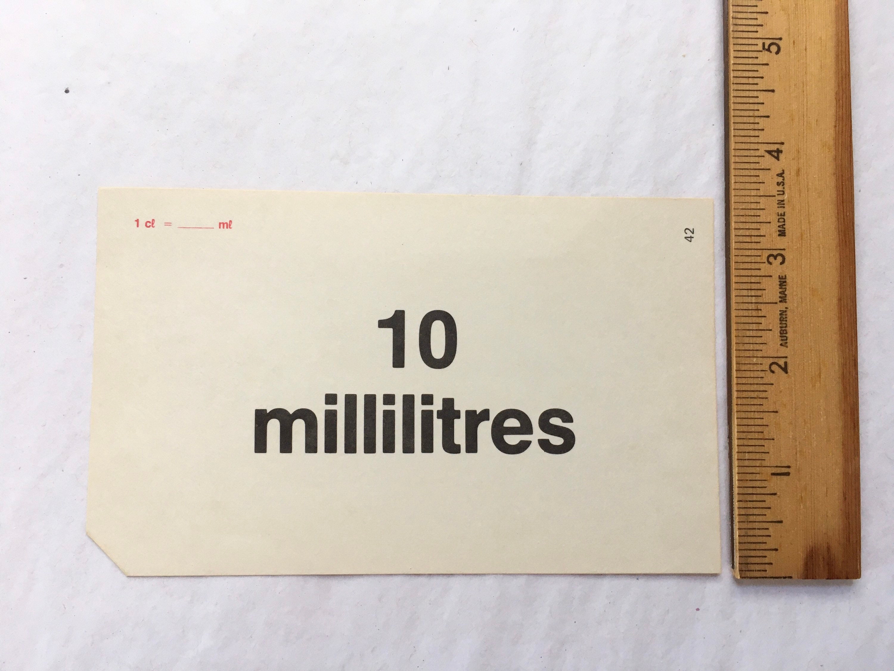 5 Metric Flash Cards 1970s Mid Century Math Cards Milton | Etsy