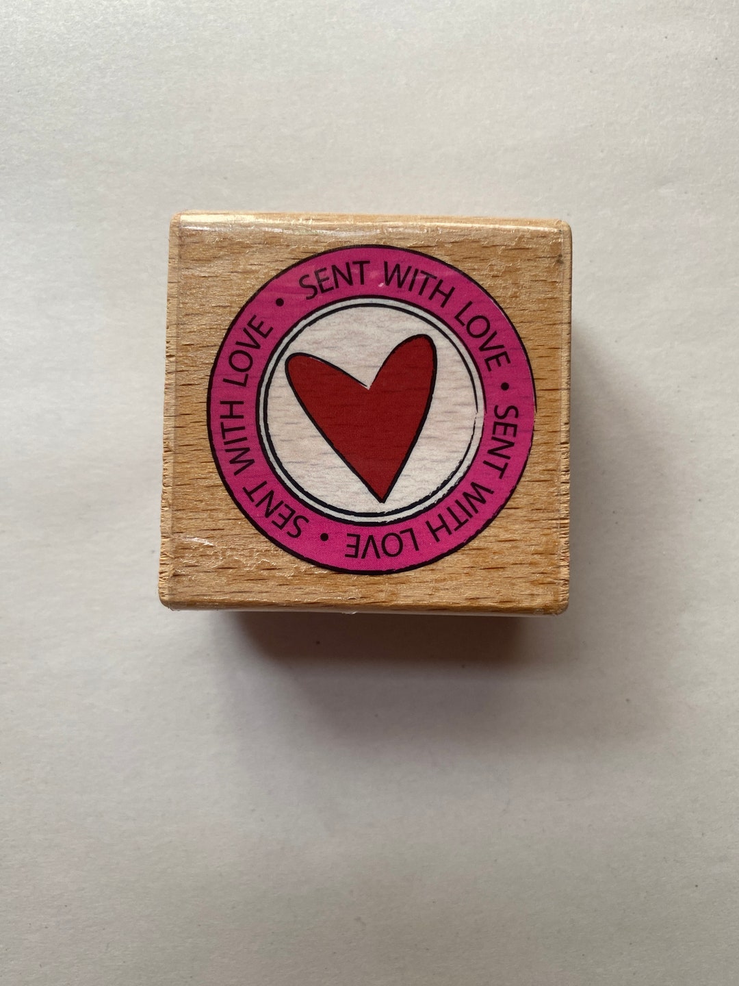 Sent With Love Rubber Stamp, Heart Stamp, Hampton Art, Kolette Hall ...