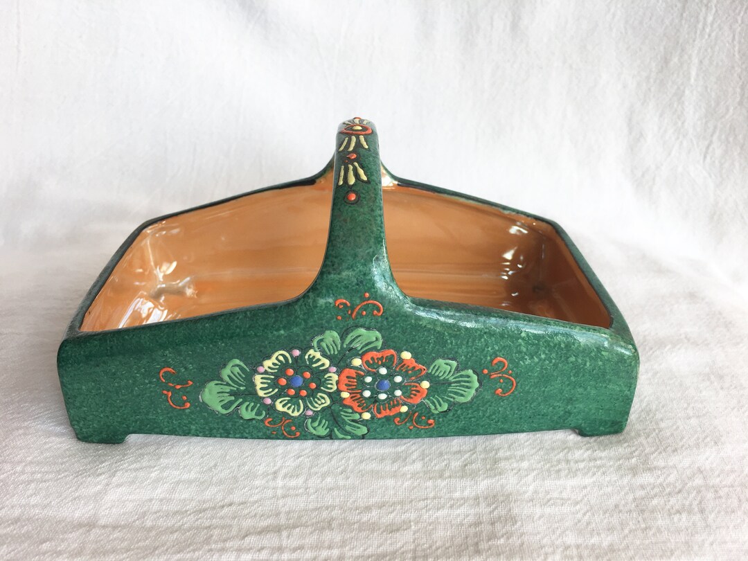 Noritake Lusterware Basket, Vintage Porcelain Planter, Hand Painted - Etsy