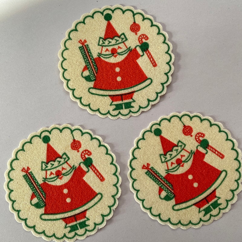 Santa Coasters - Etsy