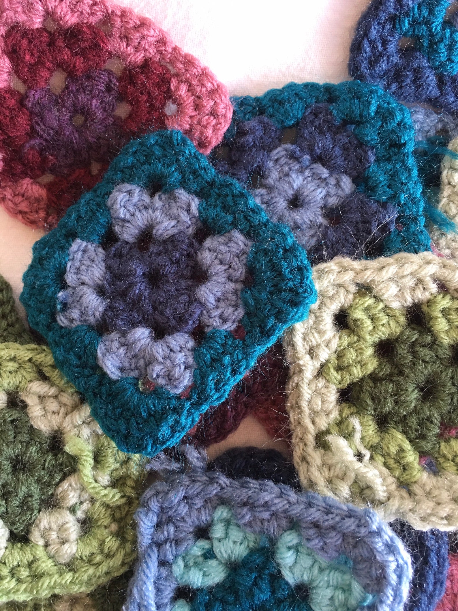 Small Granny Squares One Dozen of Assorted Colors Acrylic - Etsy