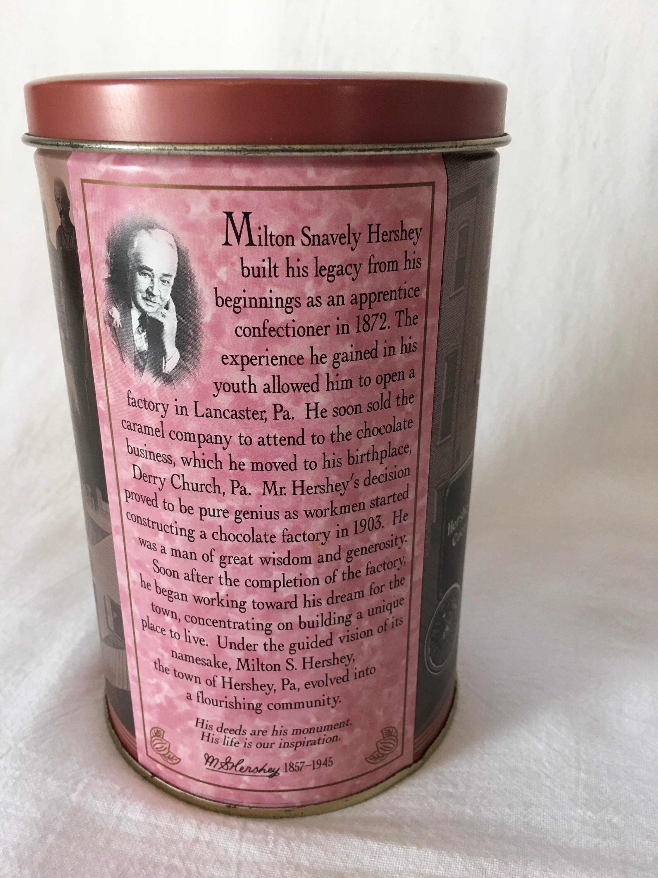 Hersheys Collectible Tin Milton S. Hershey 1996 Building a - Etsy