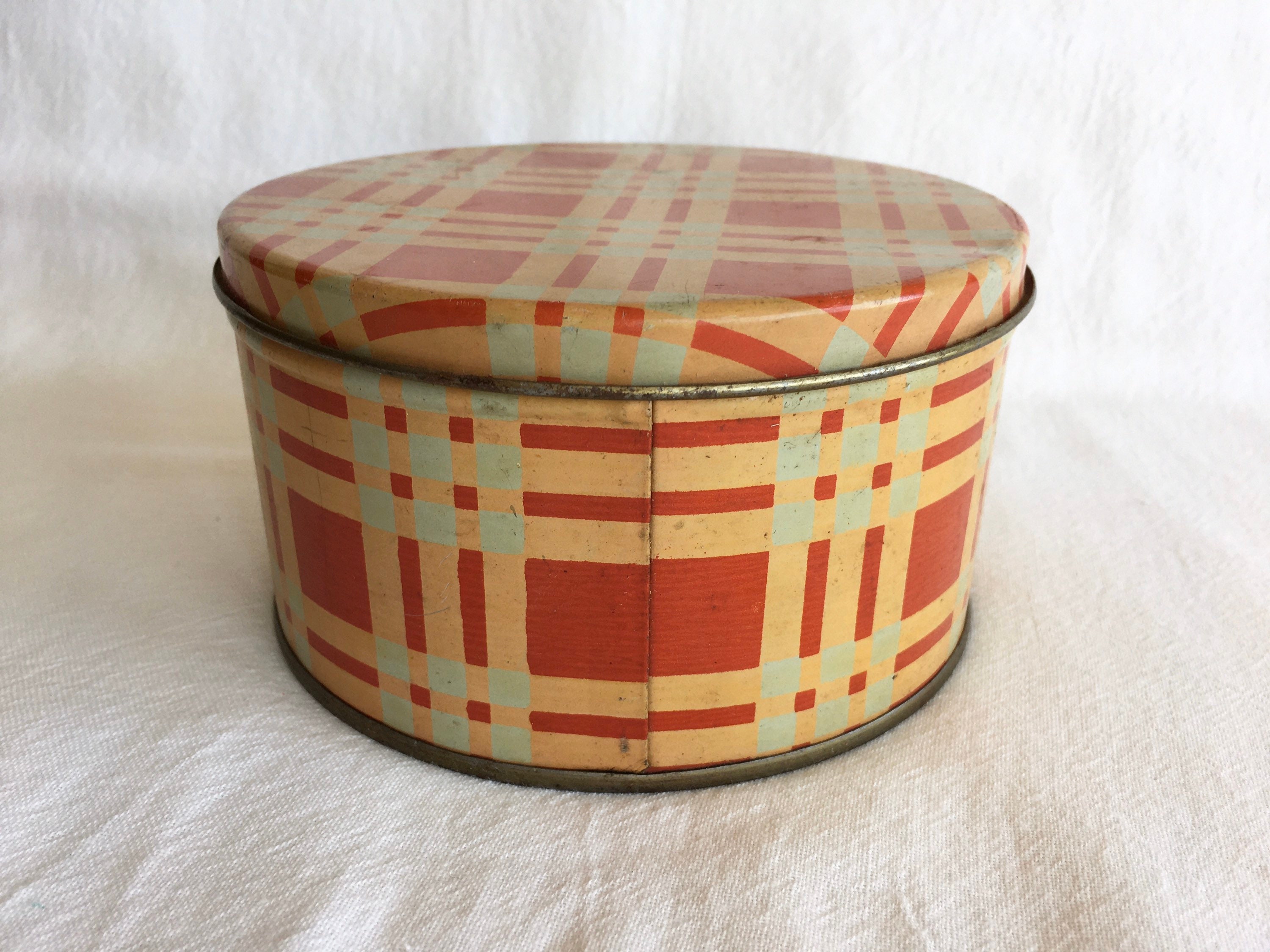 Button Collection Plaid Tin Vintage 1940s Assorted Buttons | Etsy