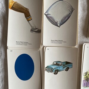 1970s Picture Cards, Vocabulary Cards, Vintage, Set of 5, Random ...