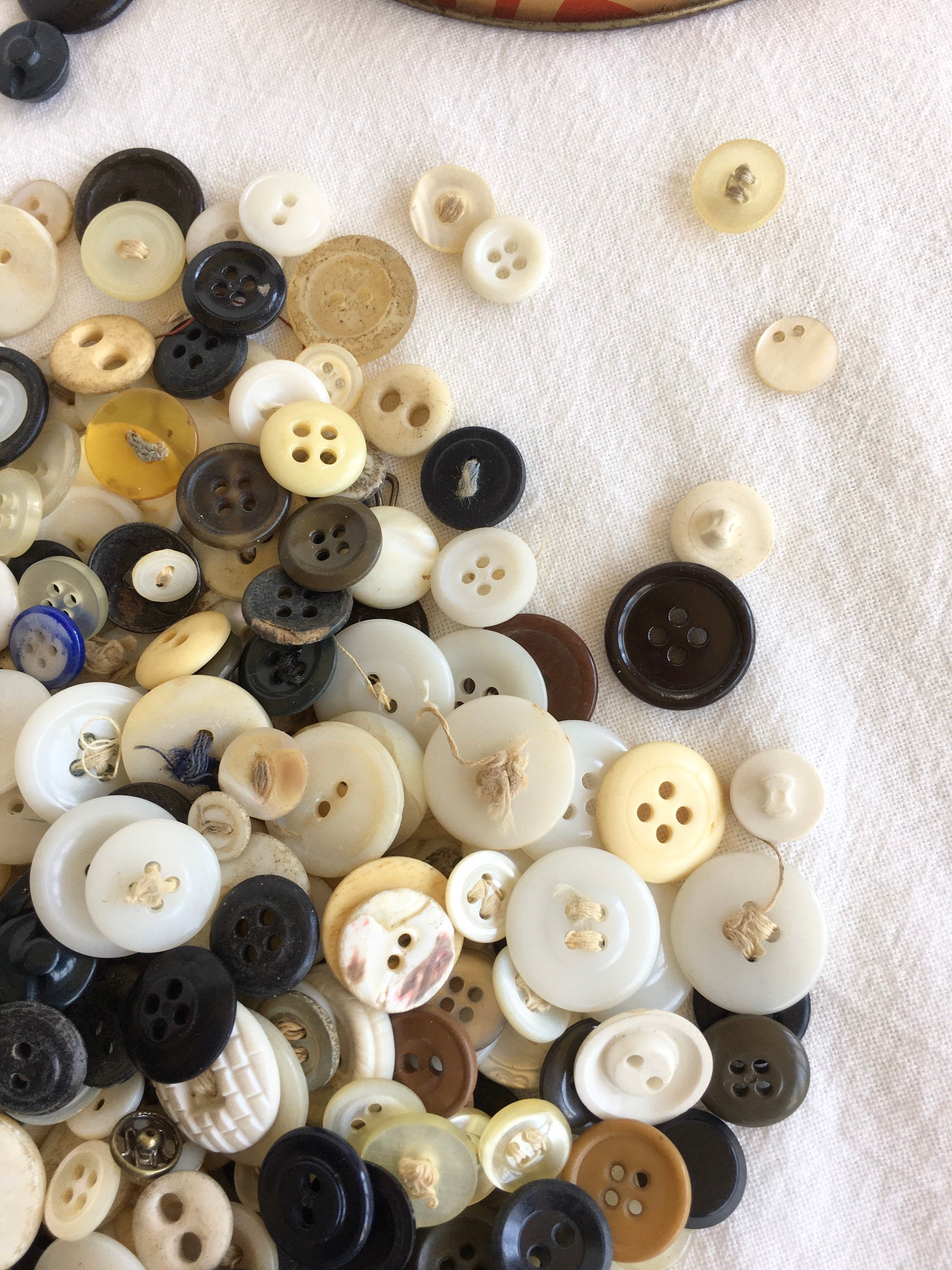 Button Collection Plaid Tin Vintage 1940s Assorted Buttons | Etsy