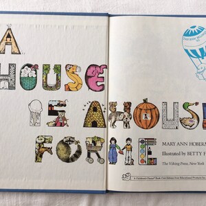A House is a House for Me, Mary Ann Hoberman, Vintage Book, Childrens ...