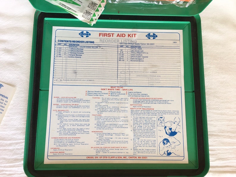 Industrial First Aid Box Metal First Aid Box Vintage 1980s | Etsy