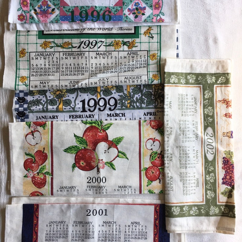 Calendar Tea Towels - Etsy